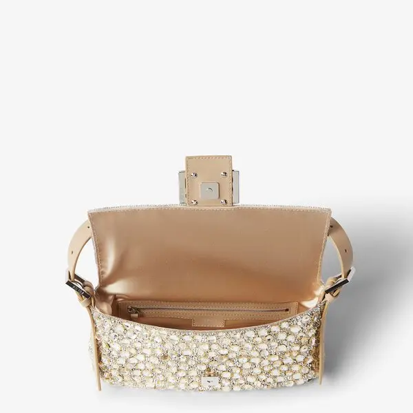 Fendi Baguette® 26424 Bag Embroidered With Cabochon Crystals